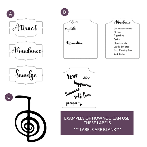 Gem Elixir Label Kit, Healing Practitioners Tools – Whispering Earth Arts